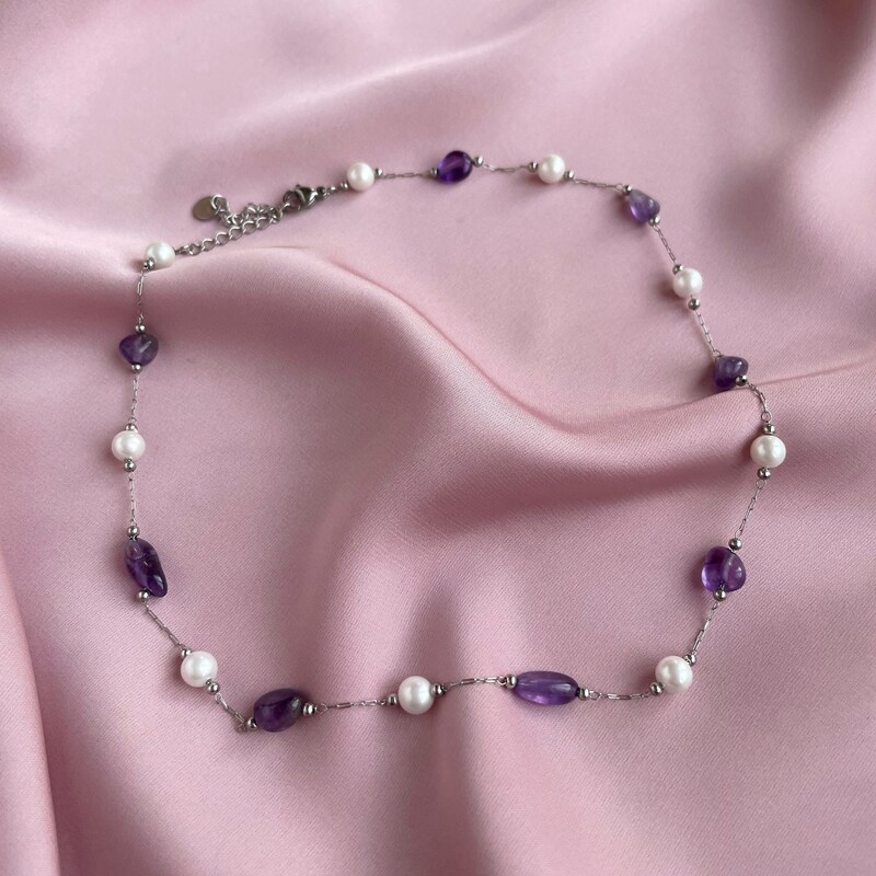 Amethyst and Pearl - Etsy