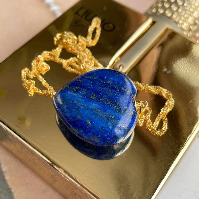 Blue Heart Necklace - Etsy