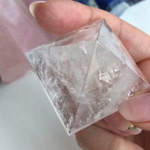Clear Crystal Pyramid Reiki Crystals Crystal Home Decor | Etsy