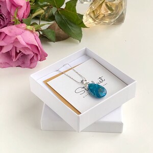 Blue Onyx Drop Pendant, Natural Blue Gemstone Pendant, Gift for Her ...