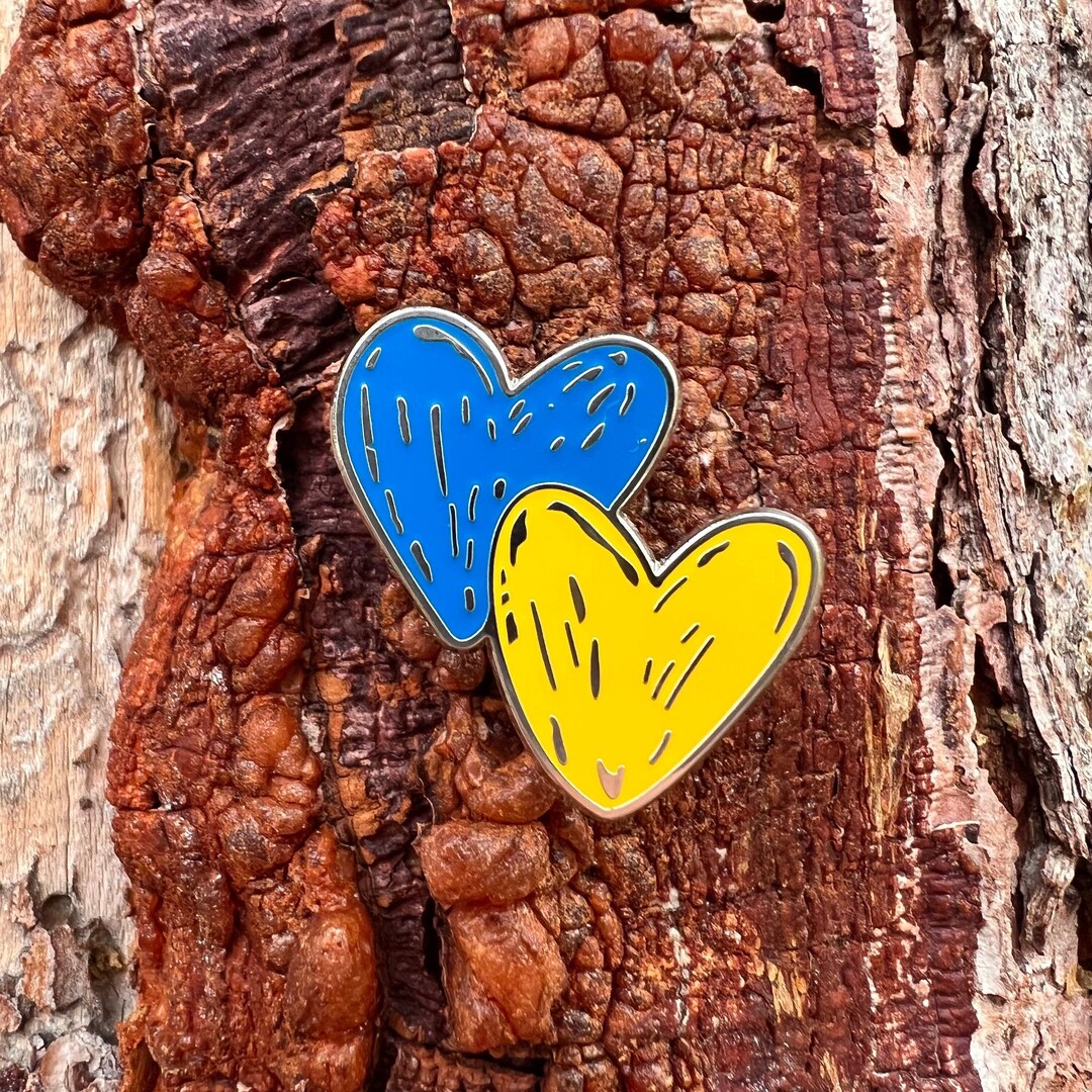 Unique Pin for Bag. Ukrainian HEART. Handmade Pins. Art. Pin - Etsy