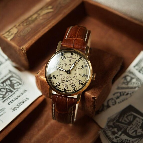 Rare Soviet Military Men's Watch ZiM Aviation POBEDA … - Gem