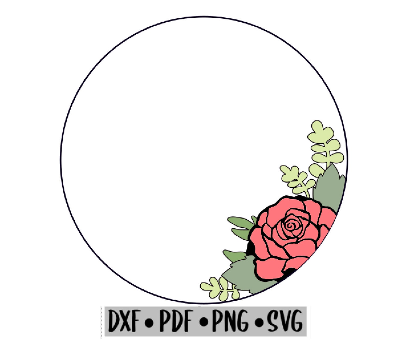 Flower SVG Digital File Floral SVG Flower File Name Round - Etsy