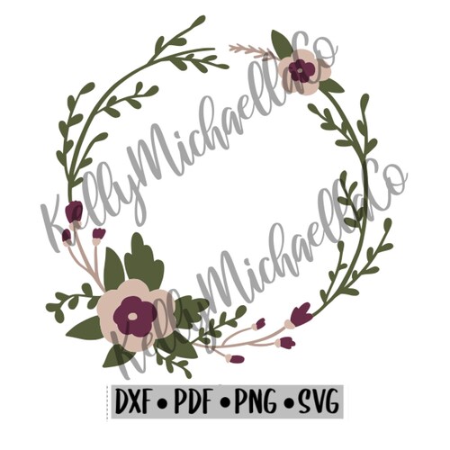 Flower SVG Digital File Floral SVG Flower File Name Round | Etsy