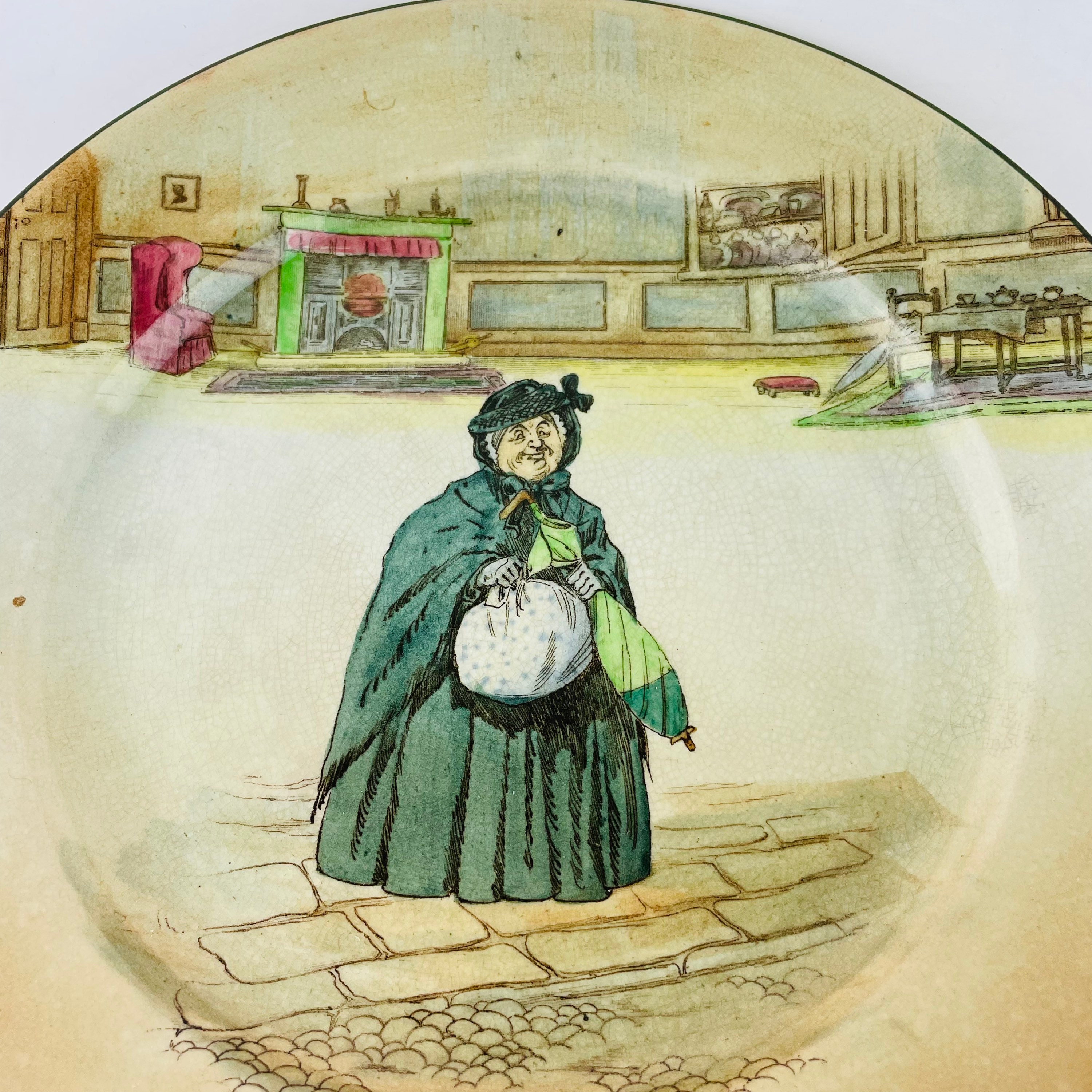 Sairey Gamp Dickens Ware Plate ROYAL DOULTON D2973 1908 Antique ...