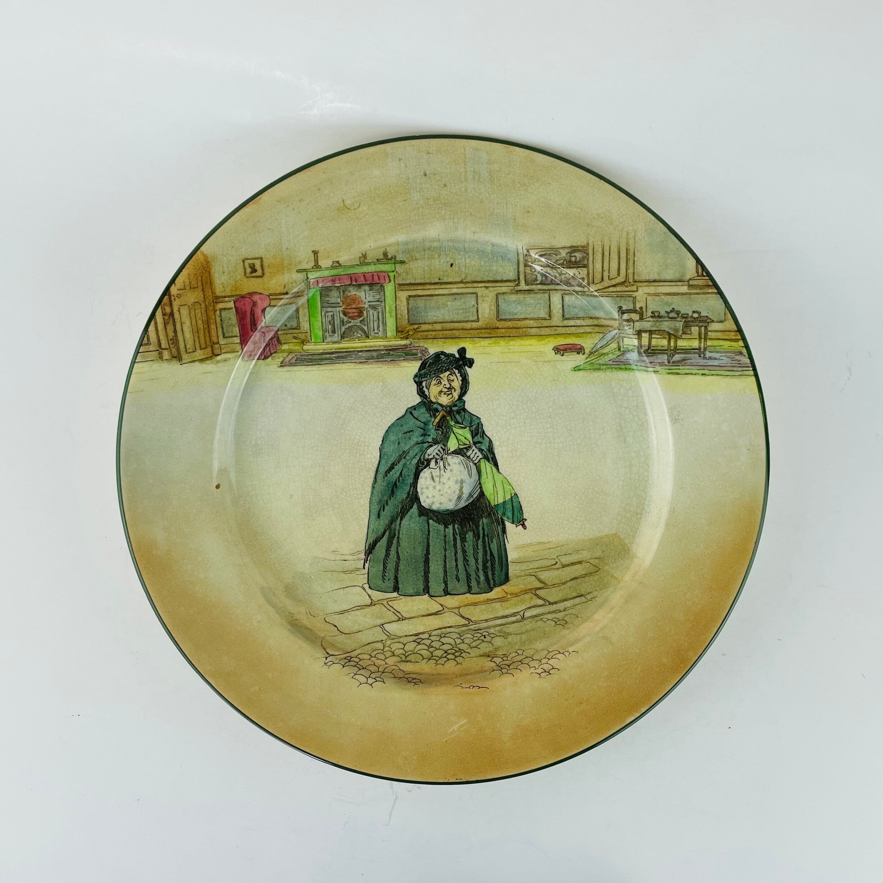 Sairey Gamp Dickens Ware Plate ROYAL DOULTON D2973 1908 Antique ...
