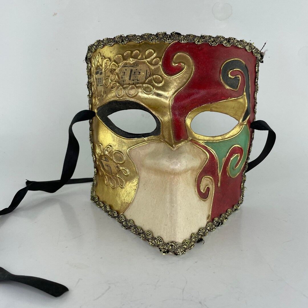 Traditional Venetian Carnival Mask Handcrafted Papier-mache Halloween ...