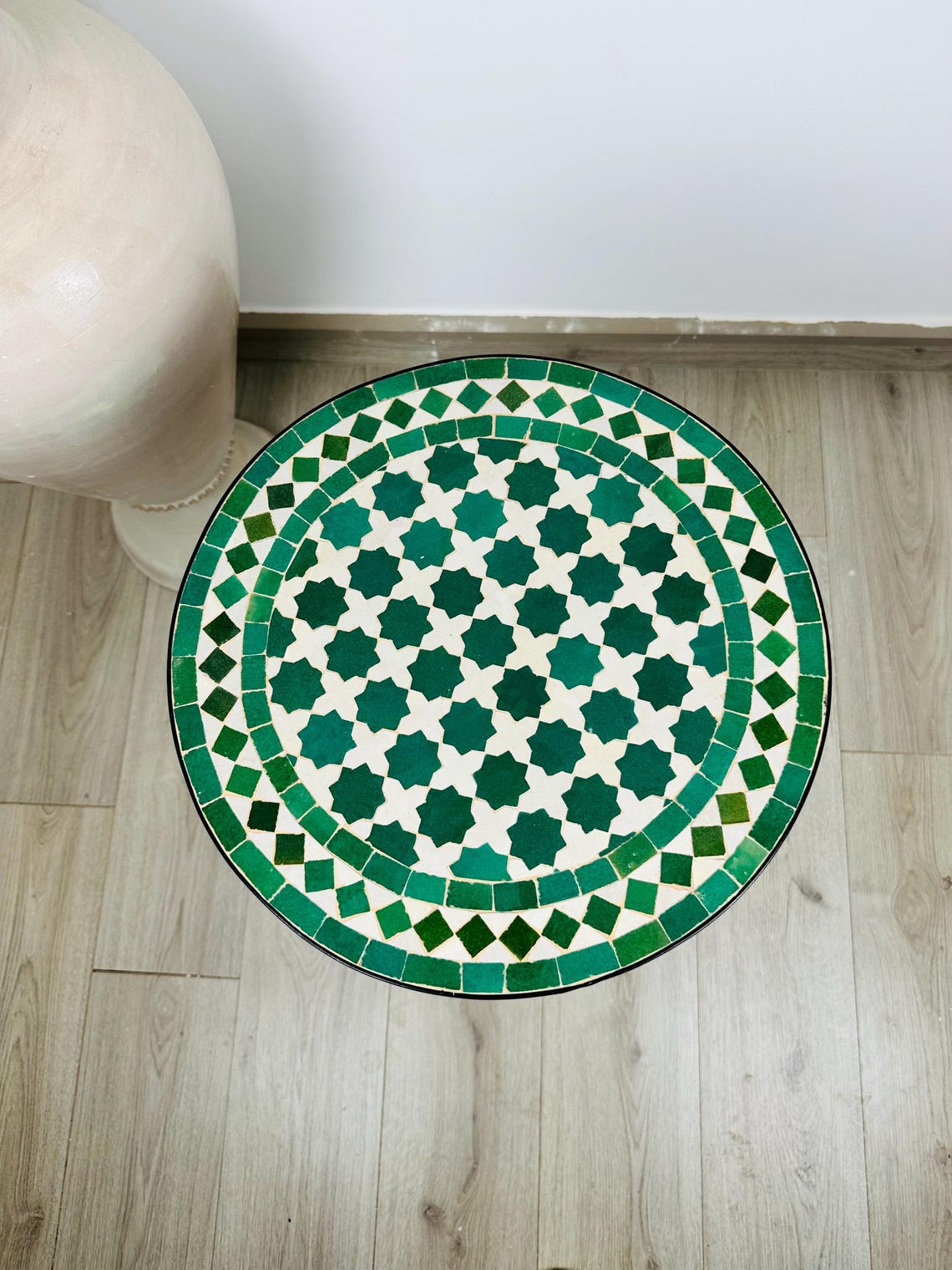Handmade Green Zellij Tile Table: Moroccan Mosaic Bistro Table - Etsy