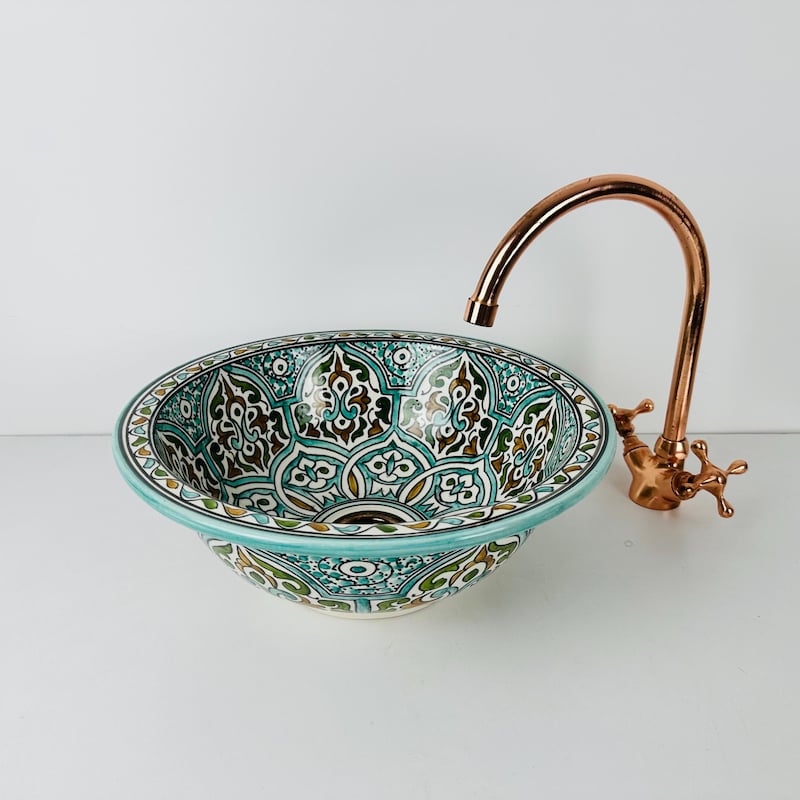 Bathroom Vessel Teal - Etsy UK