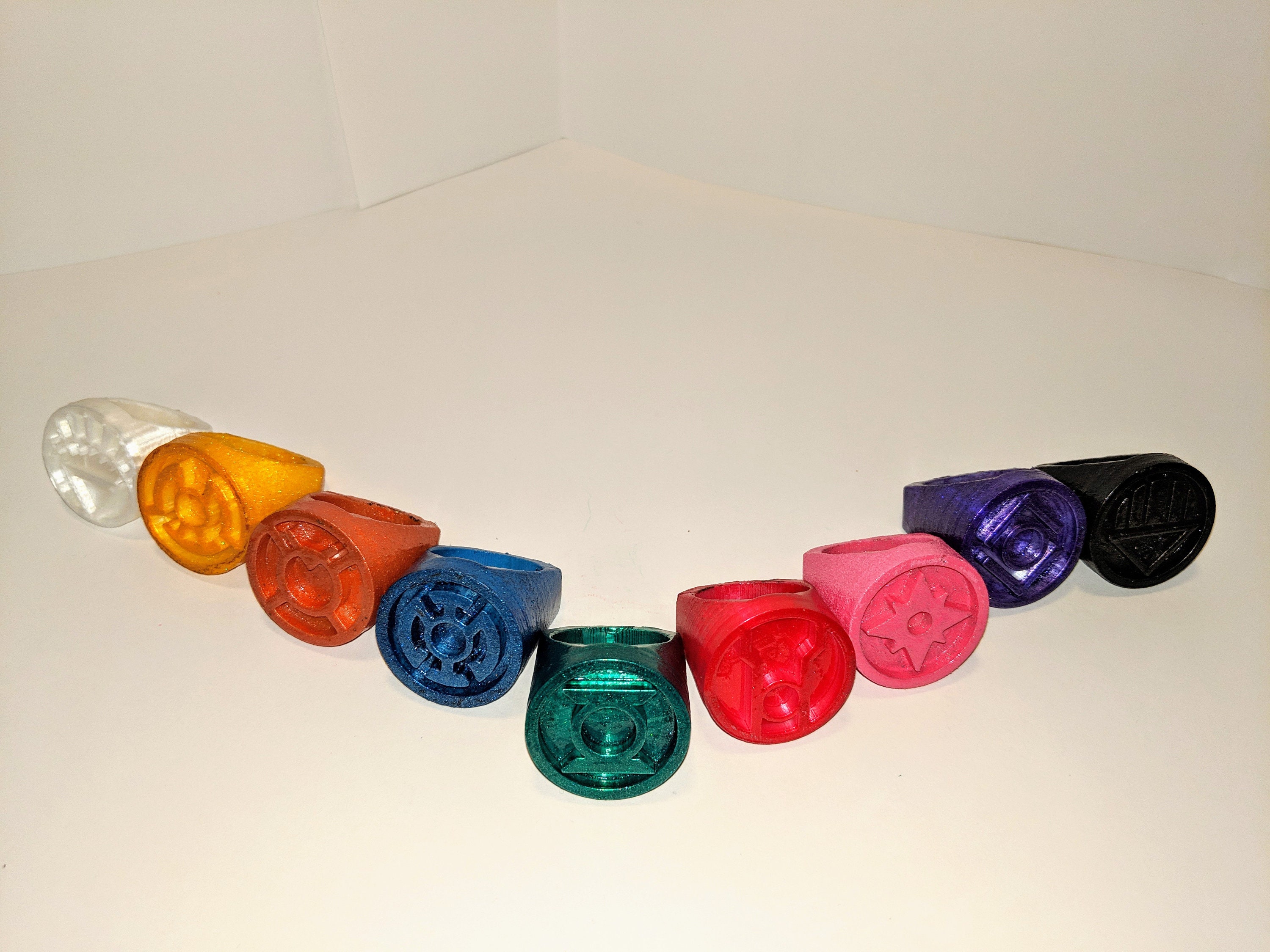 3D Printed Lantern Corps Rings Set - Etsy