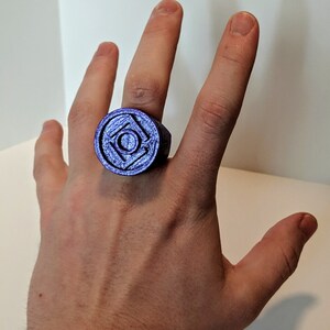 3D Printed Indigo Lantern Tribe Ring of Compassion - Etsy