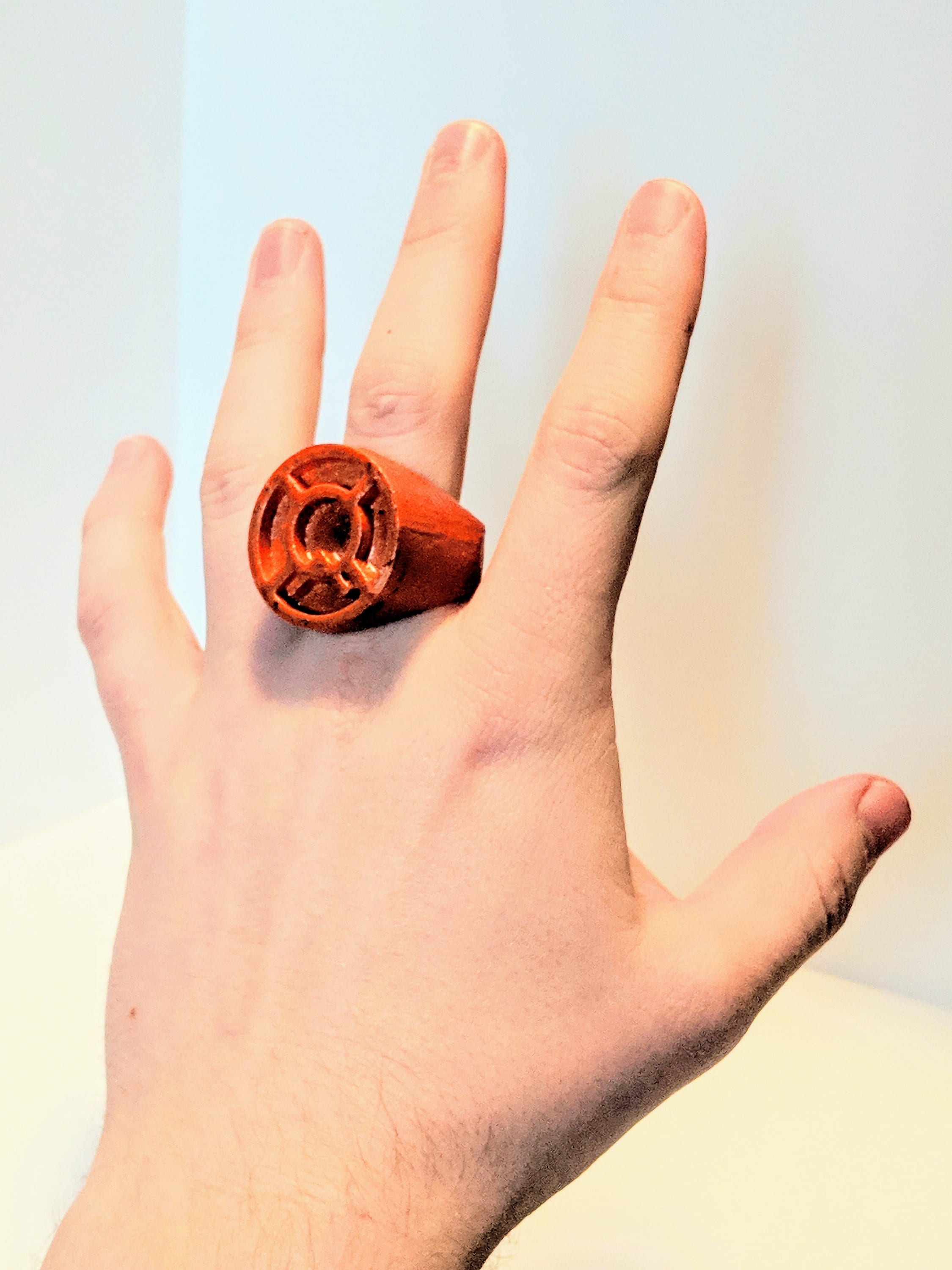 3D Printed Orange Lantern Corps Ring of Greed - Etsy
