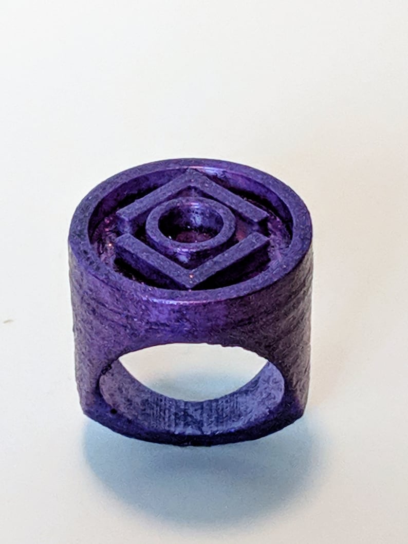 3D Printed Indigo Lantern Tribe Ring of Compassion | Etsy
