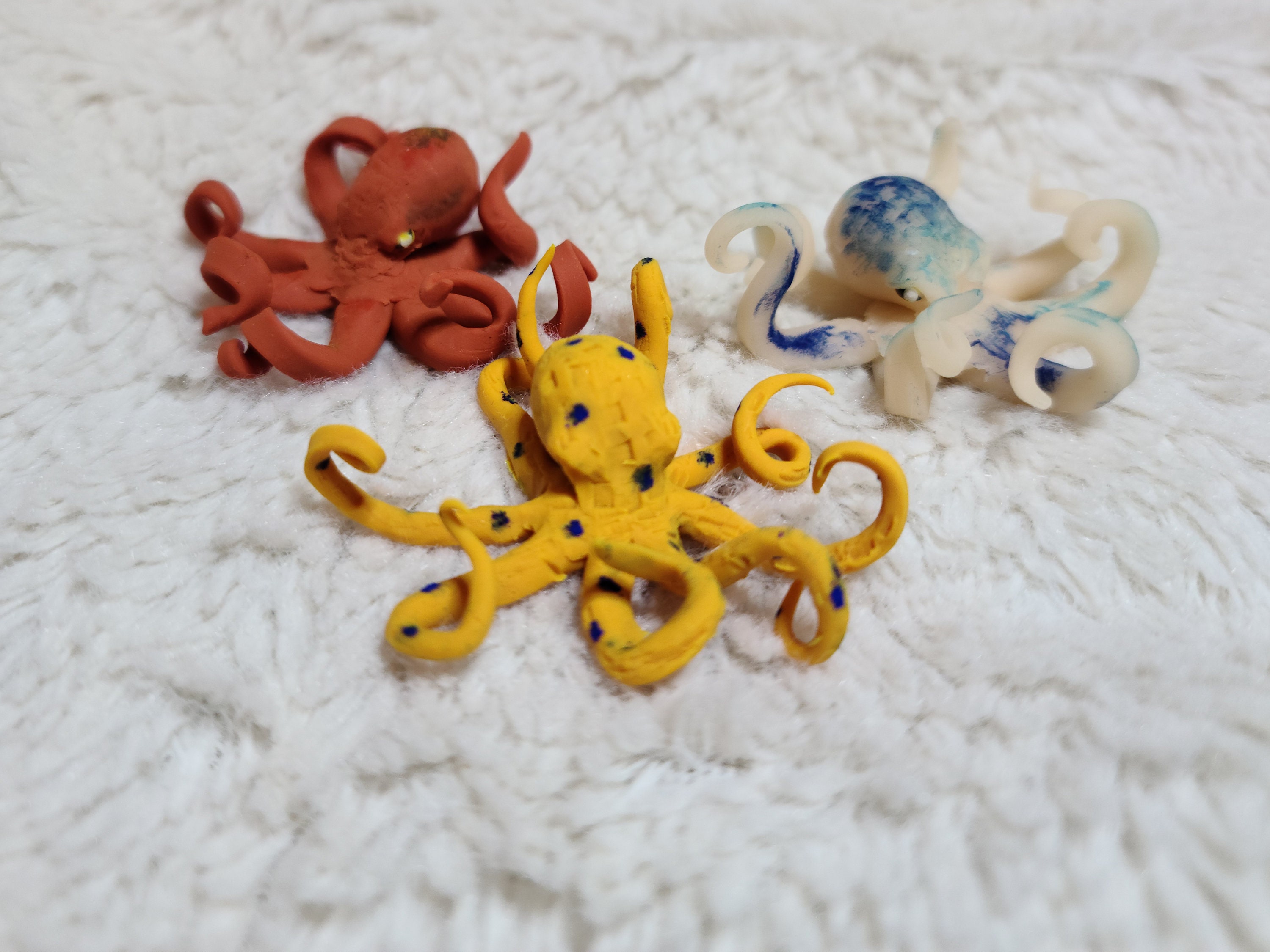 Mini clay octopus | Etsy