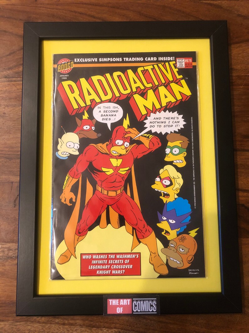 The Simpsons Radioactive Man 679 Framed Comic Book bongo - Etsy
