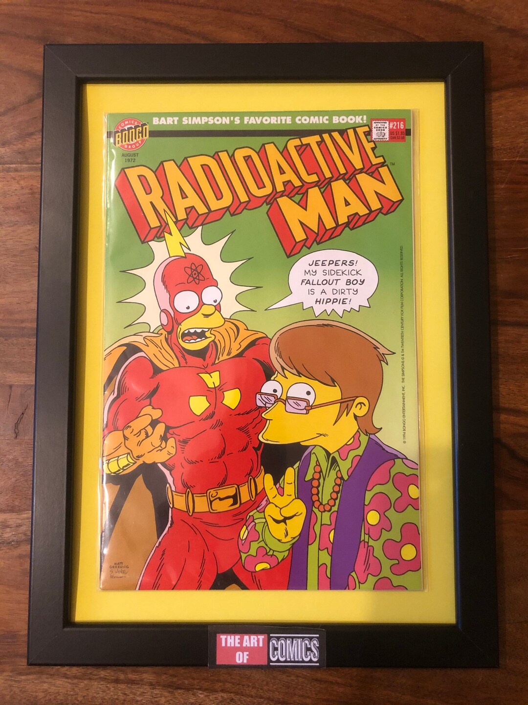 The Simpsons Radioactive Man 216 Framed Comic Book bongo - Etsy