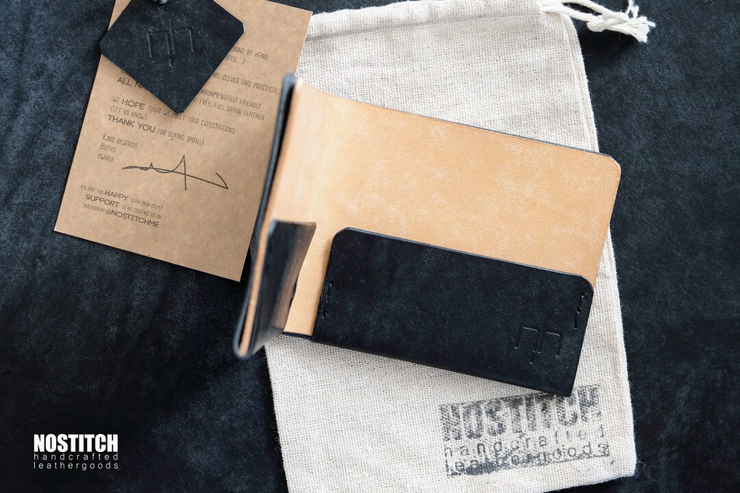 Minimal Men's Wallet - Personalized Gift | Custom Color Leather Wallet ...