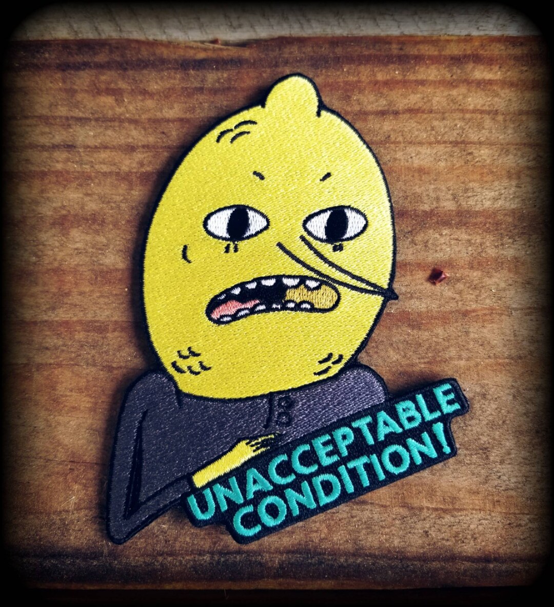 Lemon Grab UNACCEPTABLE Embroidered (hook and Loop Backed) Patch - Etsy