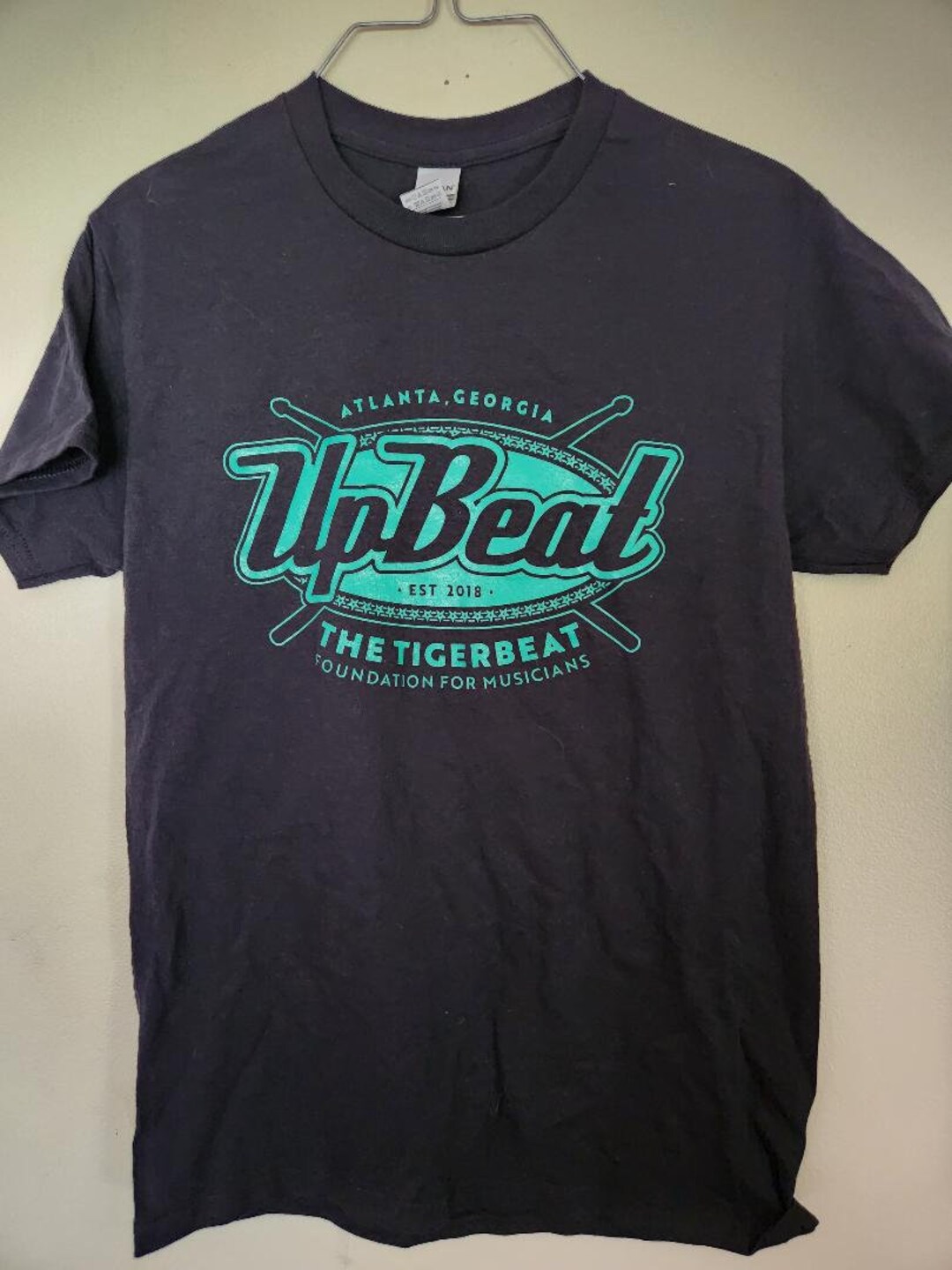 Upbeat Black T Shirt Green Logo - Etsy