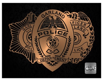 Laser Cut Police Badge - Etsy