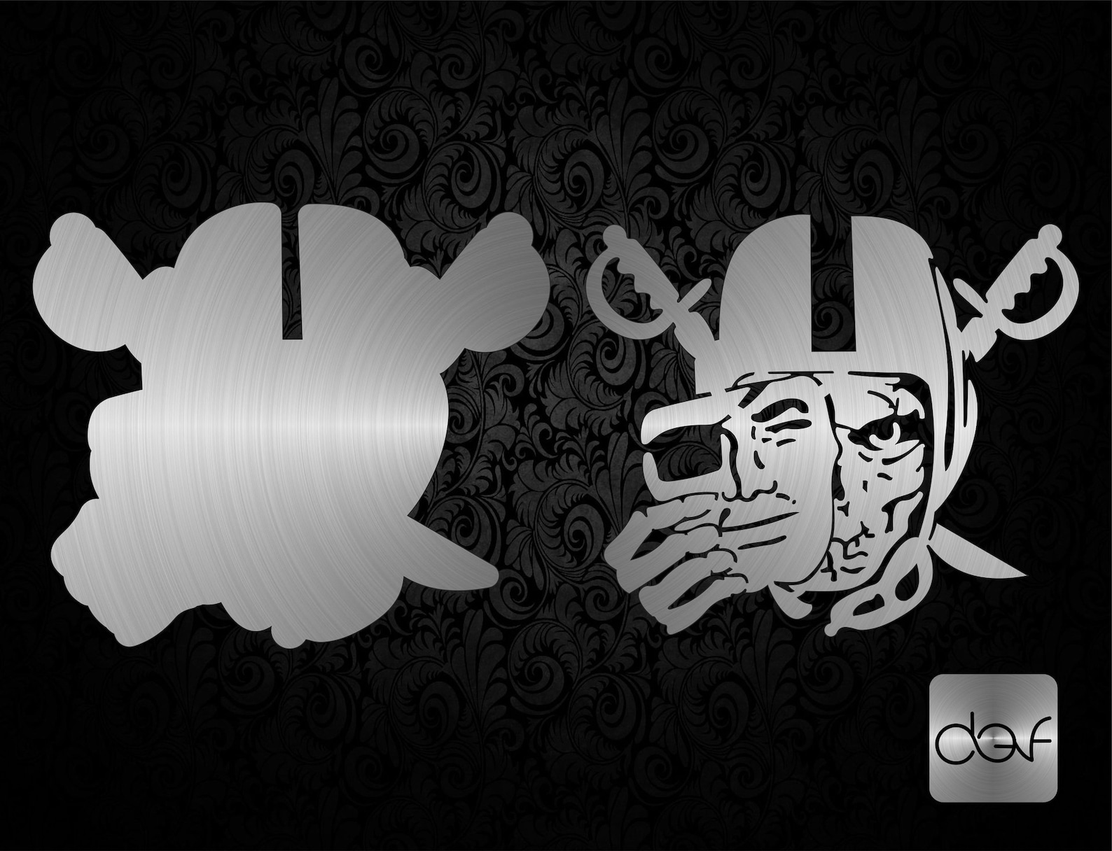 Oakland Raiders Skull Logo motivation DXF CNC dxf for Plasma | Etsy