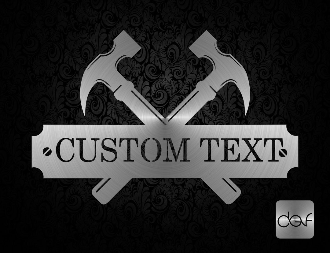 Hammer Monogram Wall Sign DXF CNC Dxf for Plasma Laser - Etsy Ireland