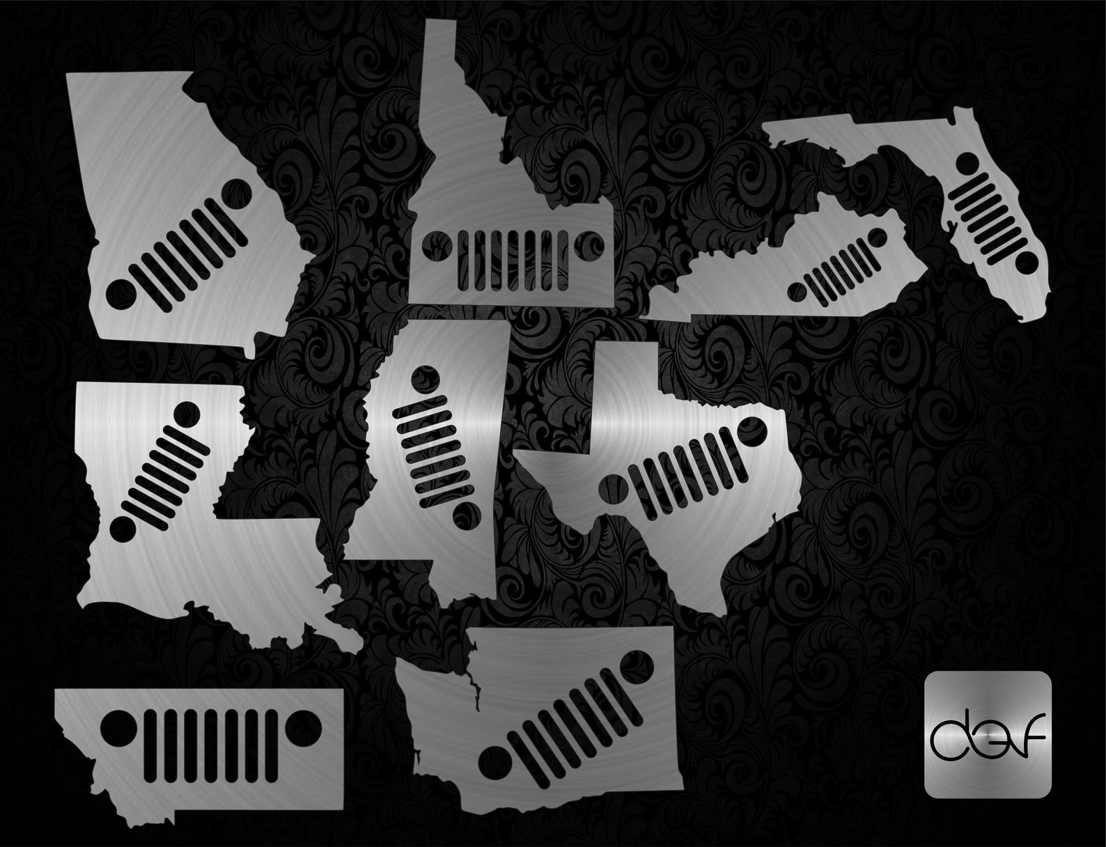 Jeep states usa DXF CNC dxf for Plasma Laser Waterjet Plotter | Etsy