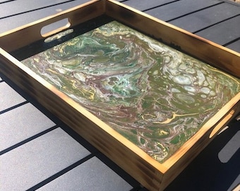 Resin serving tray | Etsy