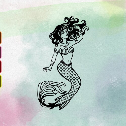 Mermaid SVG Bundle Includes 3 Mermaids SVG Cut Files Mermaid | Etsy UK