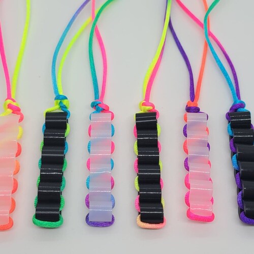 Big Bead Neon Rainbow Cord Fidget Necklace - Etsy