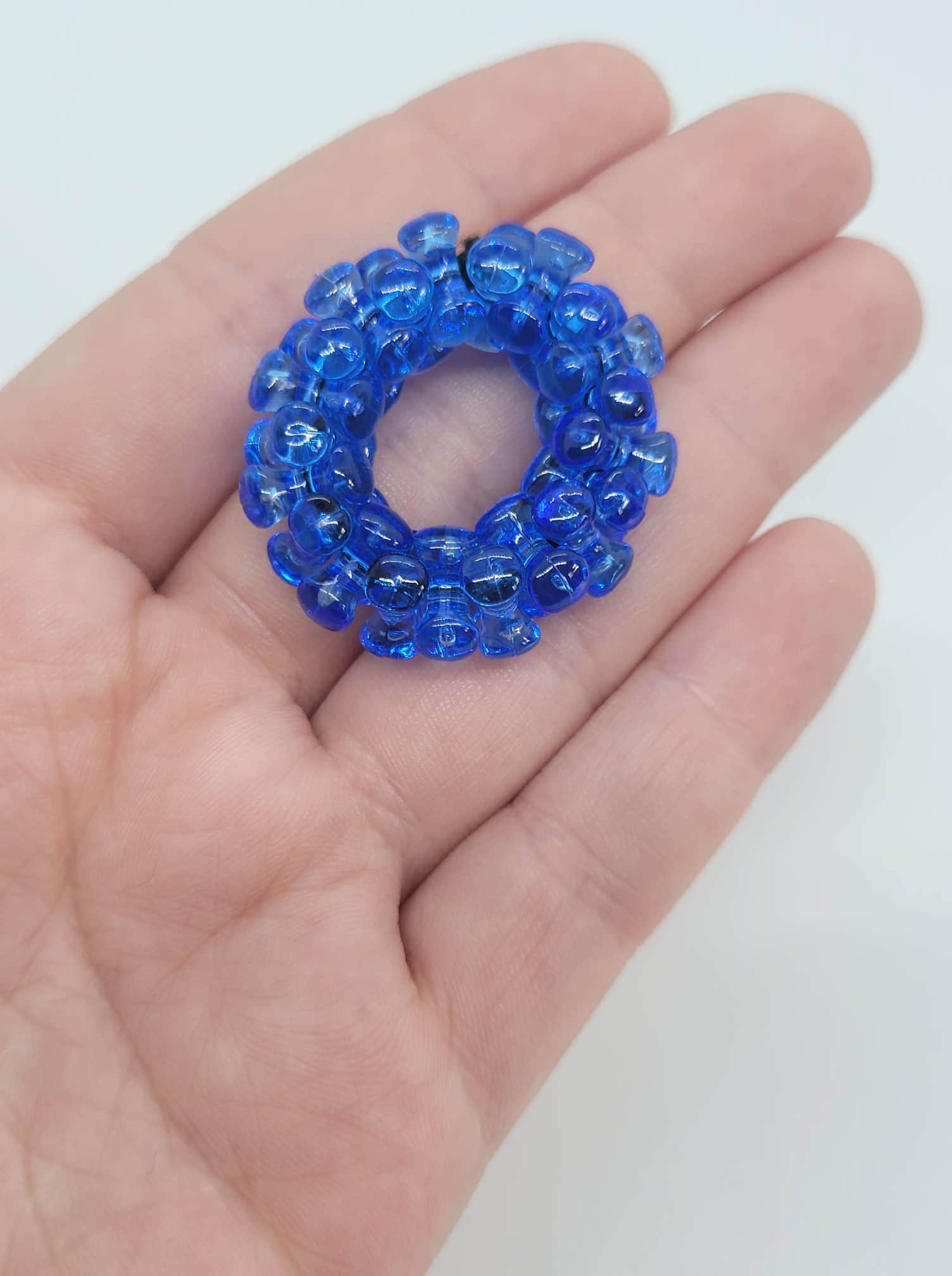 Beaded Finger Ring Fidget Tri Bead Elastic Fidget 7 Color - Etsy