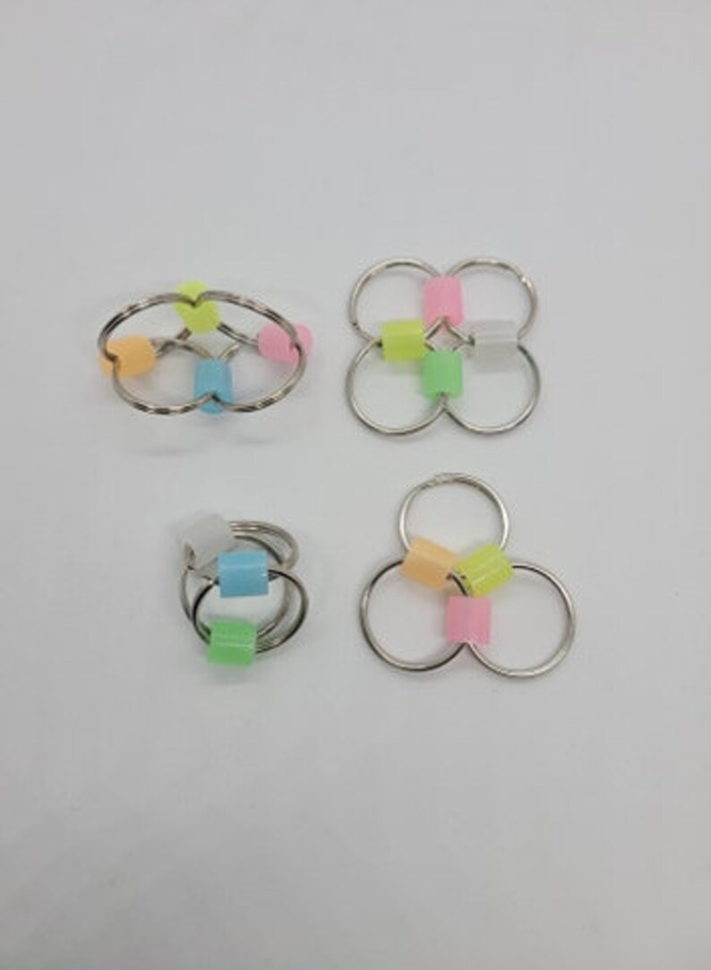 Glow in the Dark Key Ring Fidgets - Etsy
