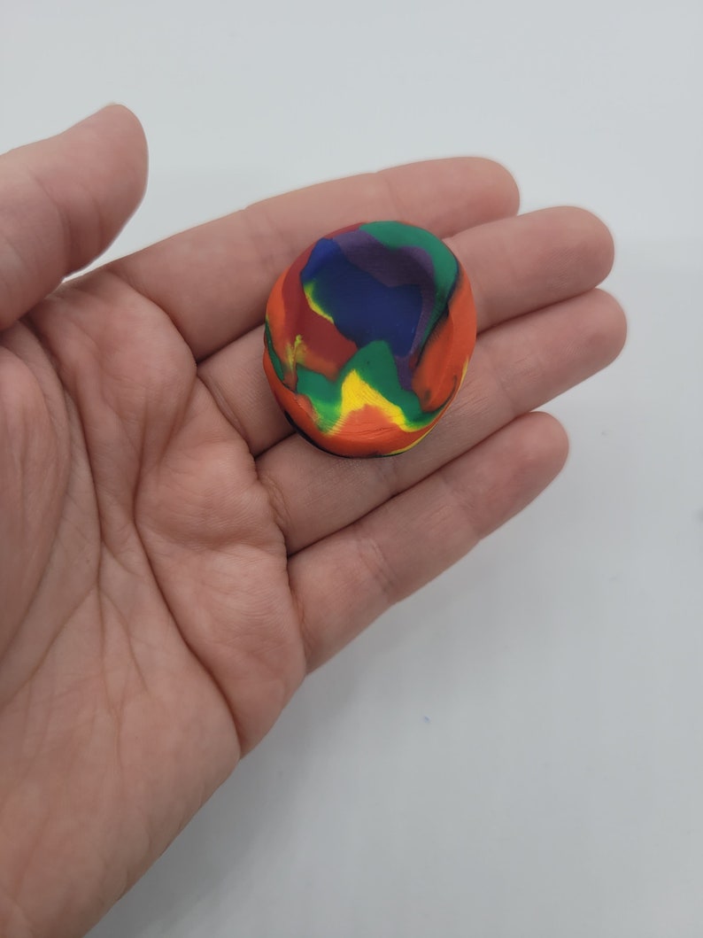 Rainbow Themed Fidgets Marble Maze Keychain Worry Stone | Etsy