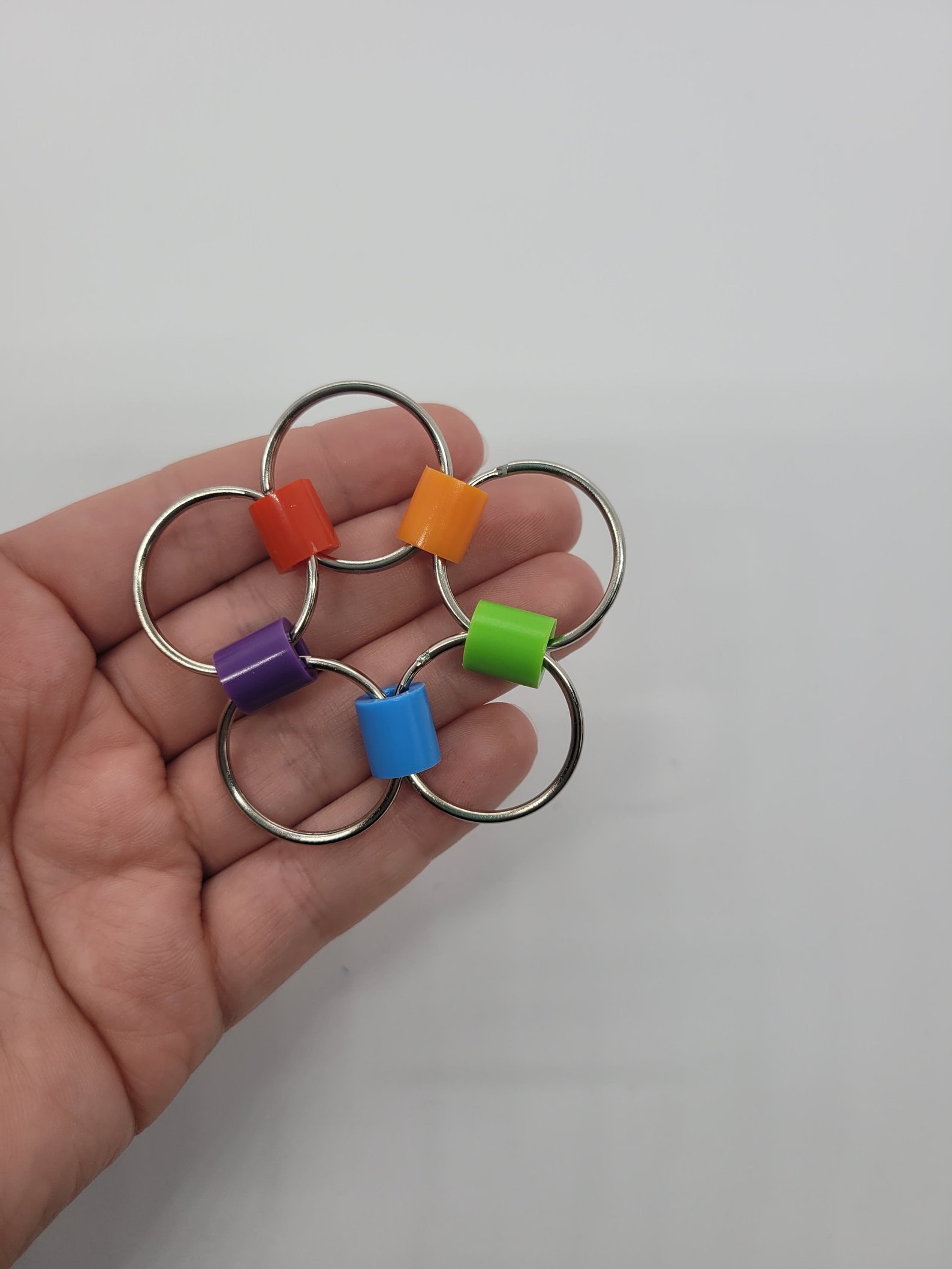 Rainbow Themed Fidgets Marble Maze Keychain Worry Stone | Etsy