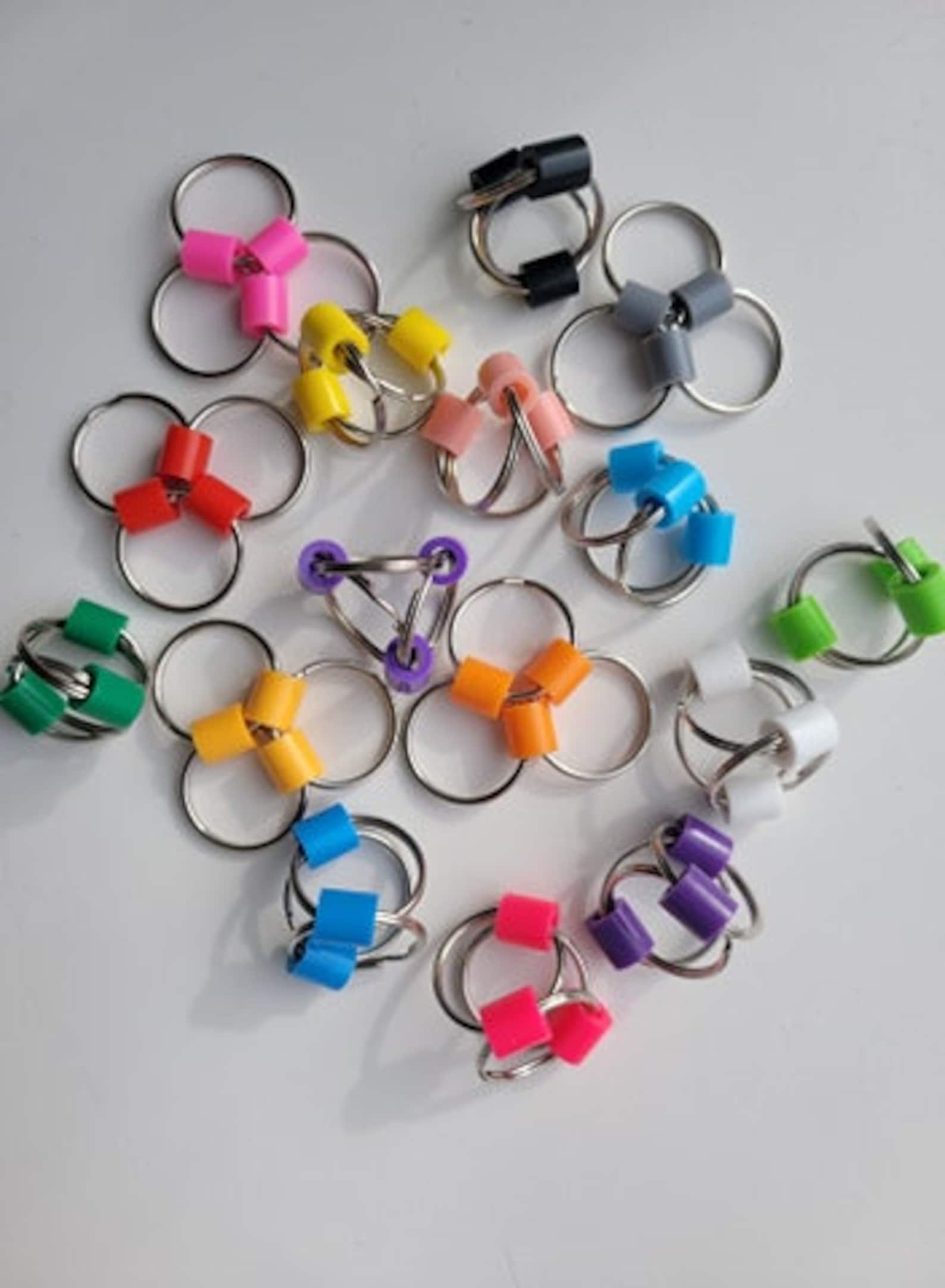 Key Ring Fidgets 3 Styles and 16 Colors - Etsy