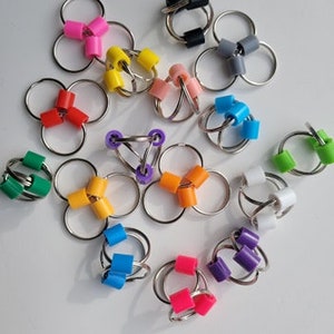Key Ring Fidgets - 3 Styles and 16 Colors! - Etsy