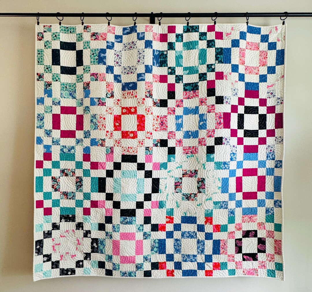 Modern Throw Quilt / Ruby Star Society Backyard / Minky / Handmade ...