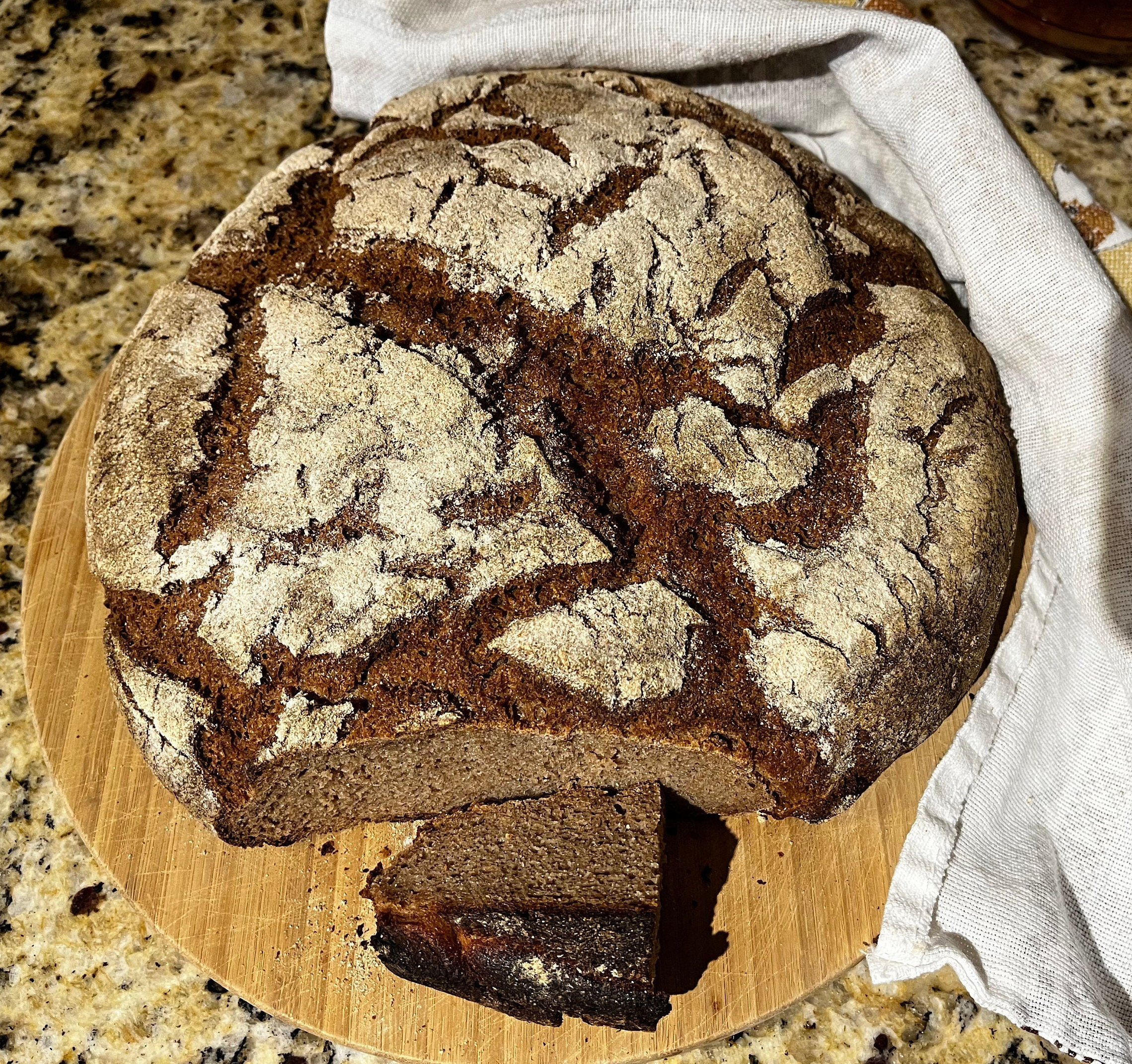 Sourdough Rye Bread (with 100% Rye Flour) Fresh Bread Home Made German ...