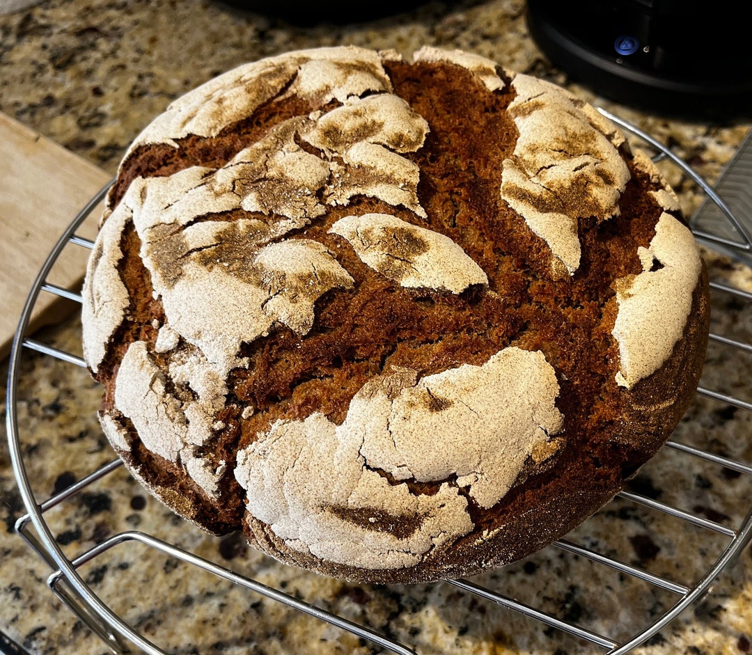 Sourdough Rye Bread (with 100% Rye Flour) Fresh Bread Home Made German ...