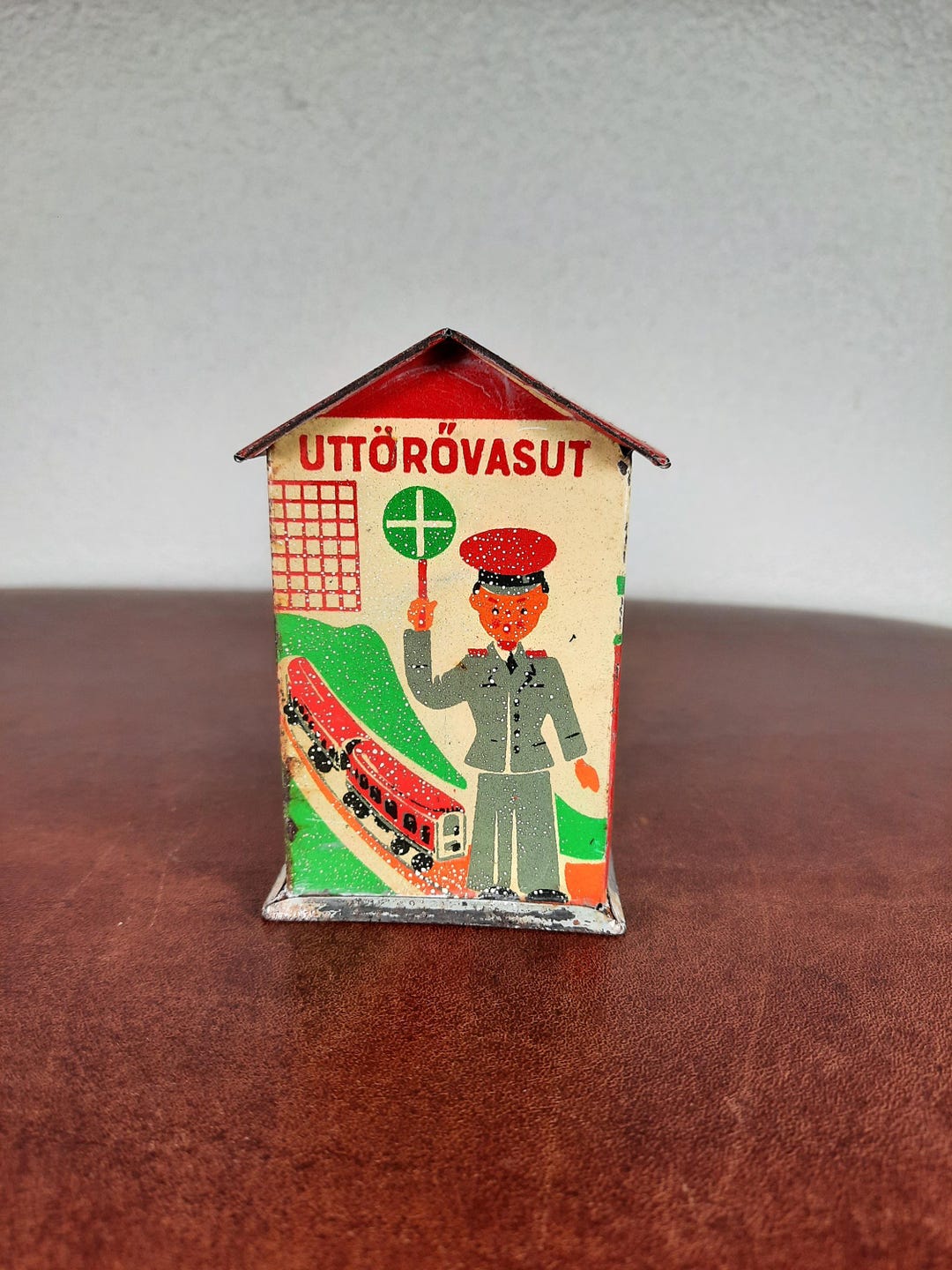 Vintage Hongaars Blikken Spaarpotje Spoorwegen Conducteur - Etsy