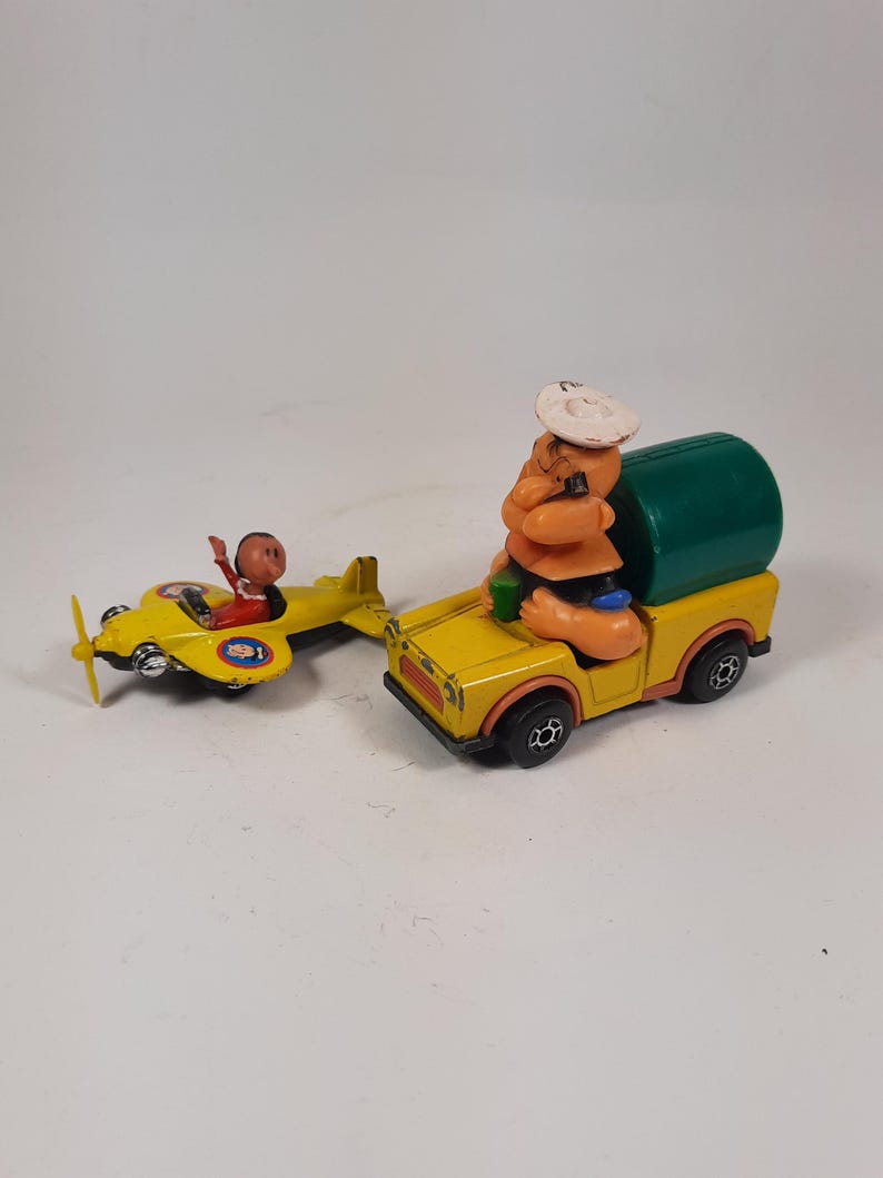 Vintage Popeye & Olive Oyl Car and Airplane Set: Matchbox, Corgi - Etsy