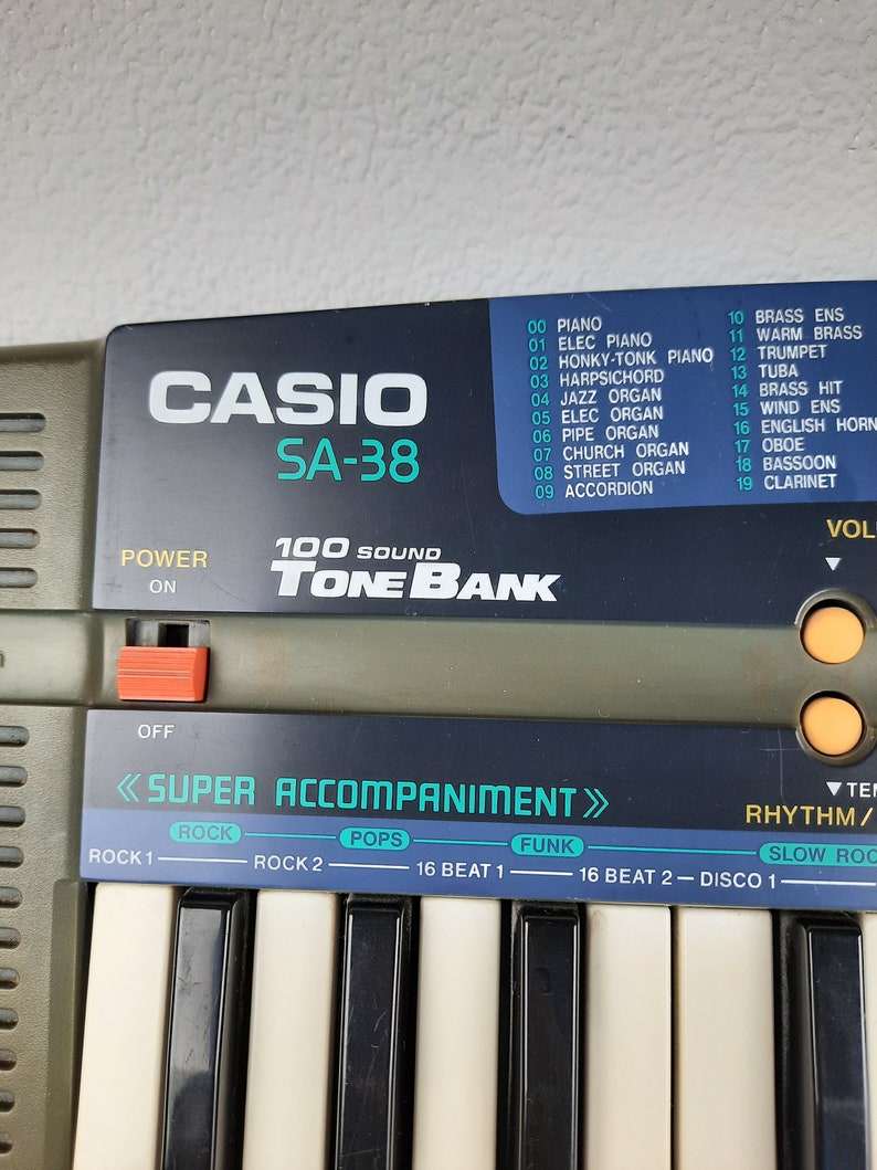 Casio SA-38 100 Sound Tone Bank Mini Keyboard - Etsy