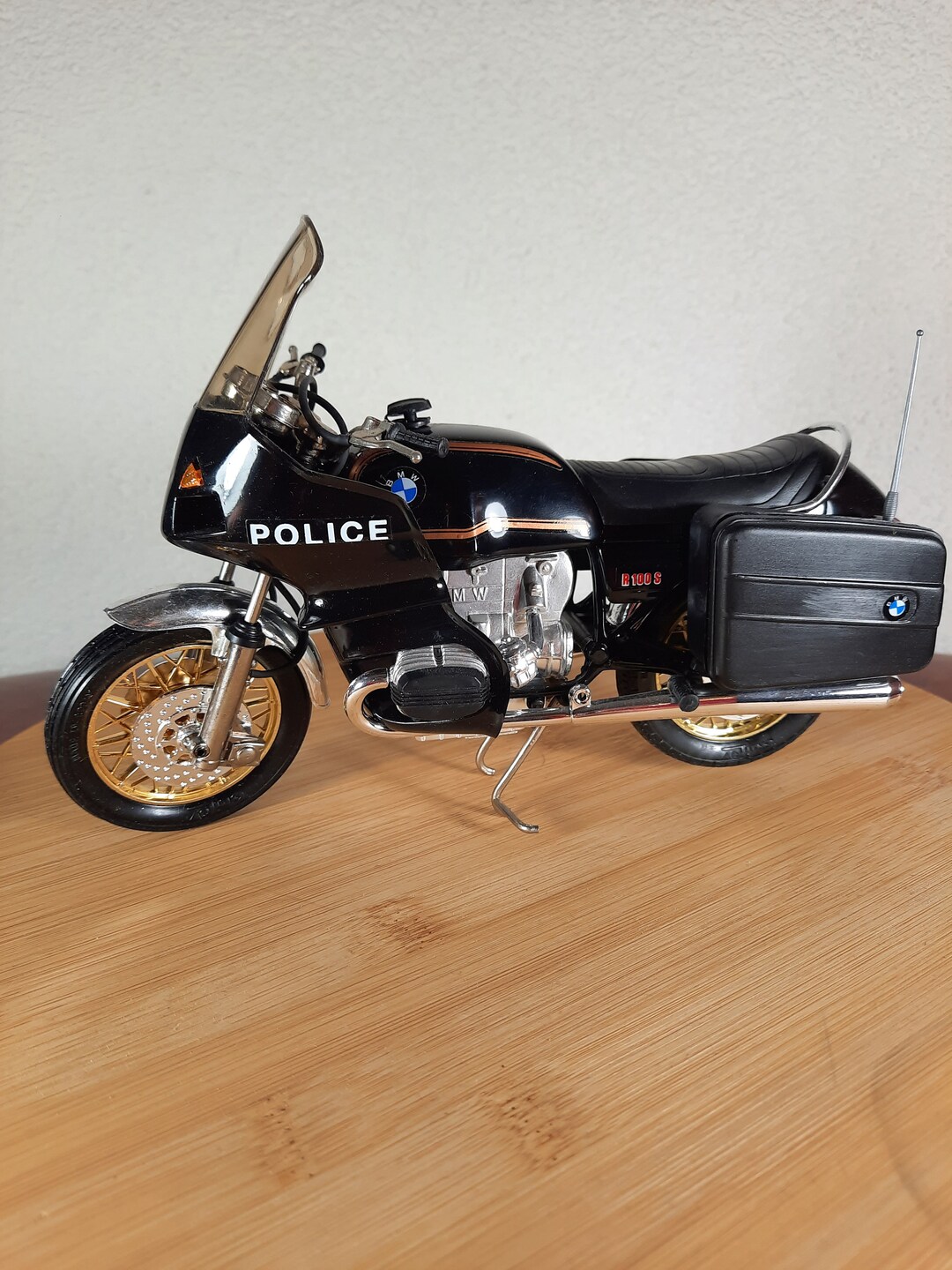 Guiloy Model Motorfiets Die Cast BMW R100RT Police Schaal 1:10 - Etsy