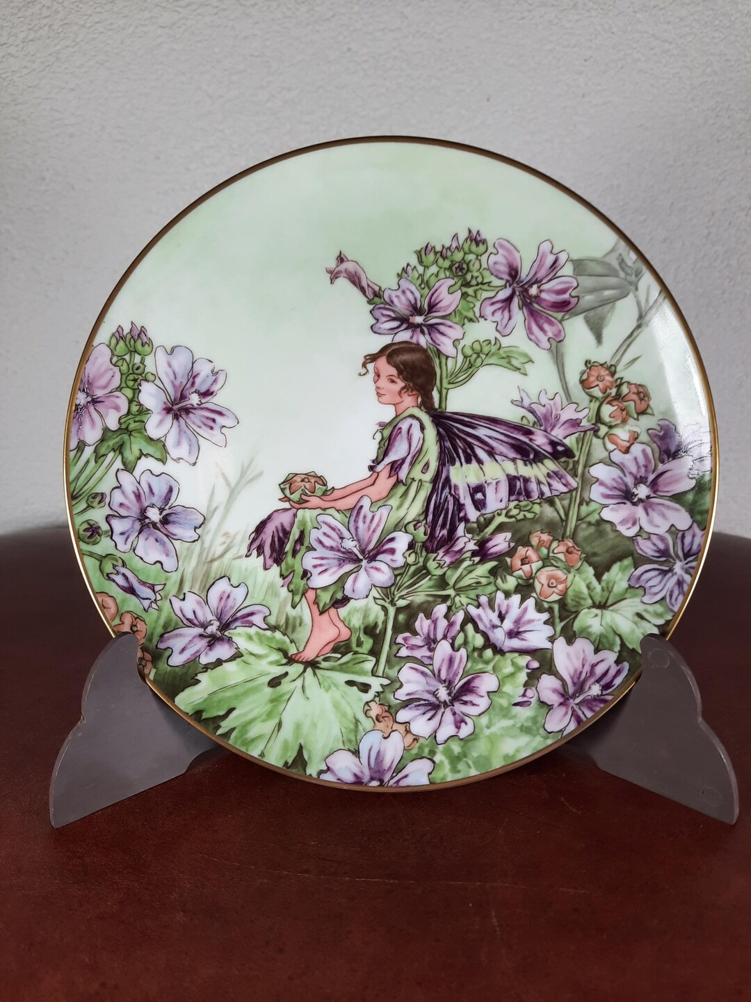 Porcelain Wall Plate: the Mallow Fairy. 3rd Issue Flower Fairies ...