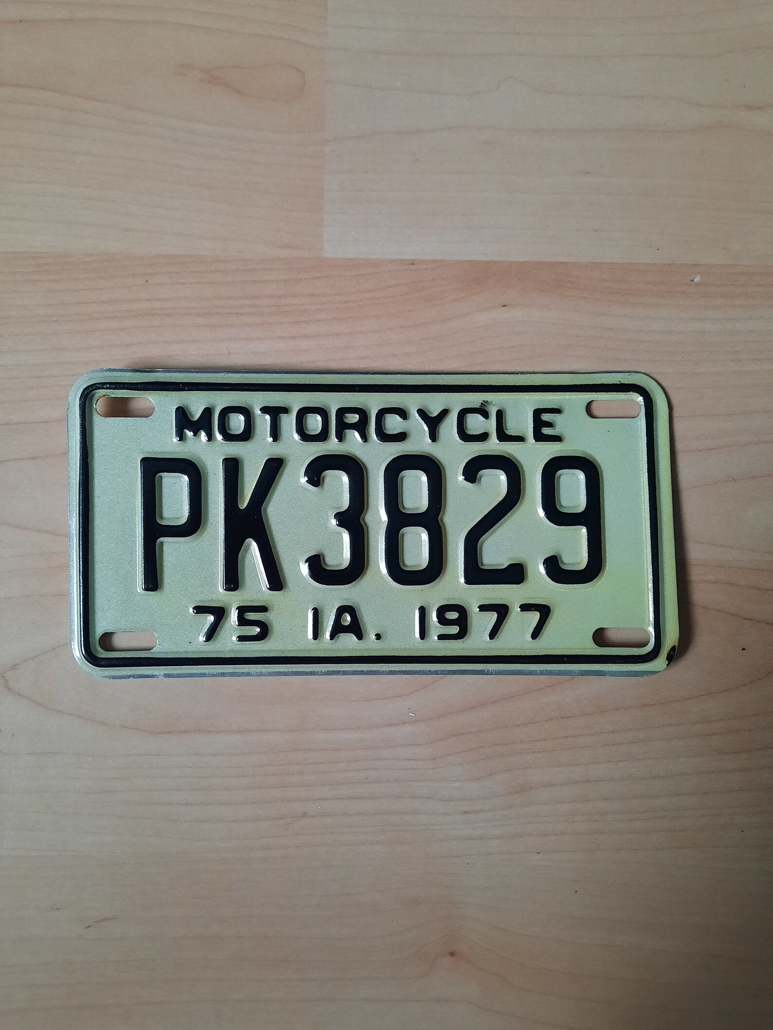 Vintage Kenteken 1977 Motorfiets Verenigde Staten Motorcycle - Etsy