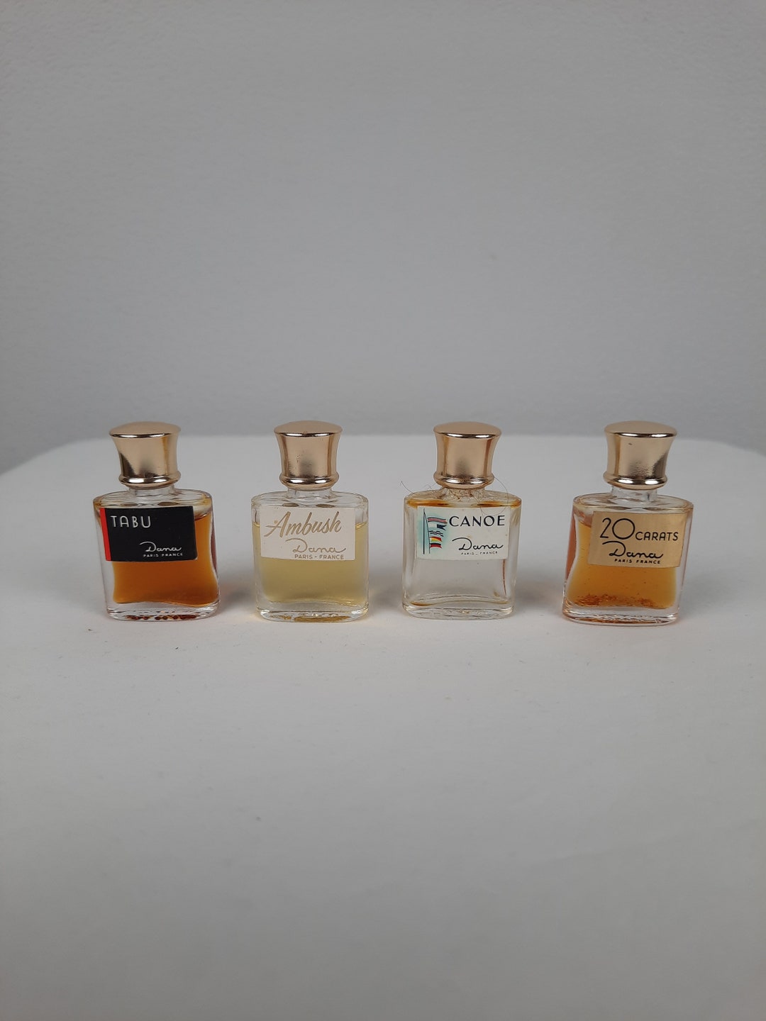 Dana Miniatures 20 Carats Tabu Ambush Canoe Parfum Paris France Set Van 4 - Etsy