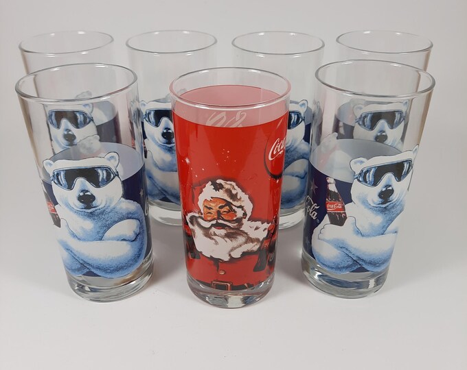 Set Van 7 Vintage Coca Cola Long Drink Glazen - Etsy