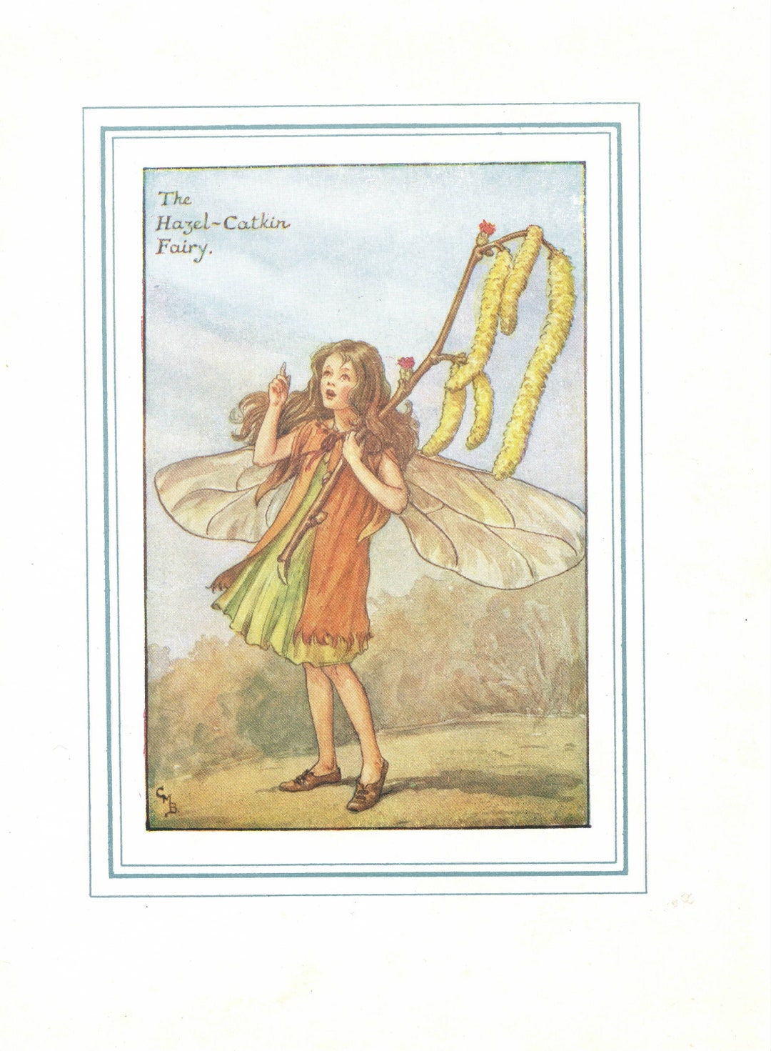 Flower Fairies: the HAZEL-CATKIN Fairy Vintage Print C1930 by Cicely ...