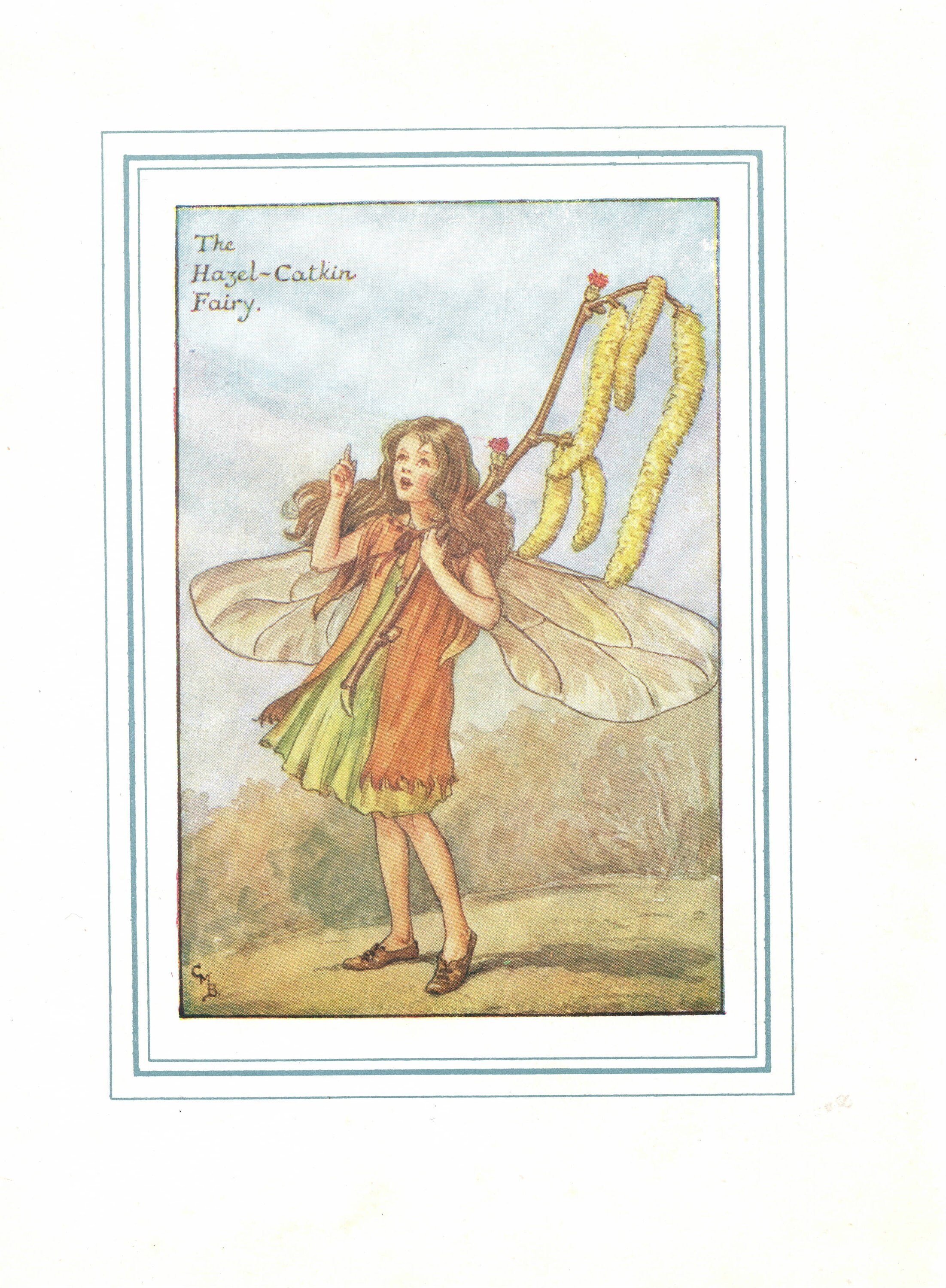 Flower Fairies: the HAZEL-CATKIN Fairy Vintage Print C1930 by Cicely ...