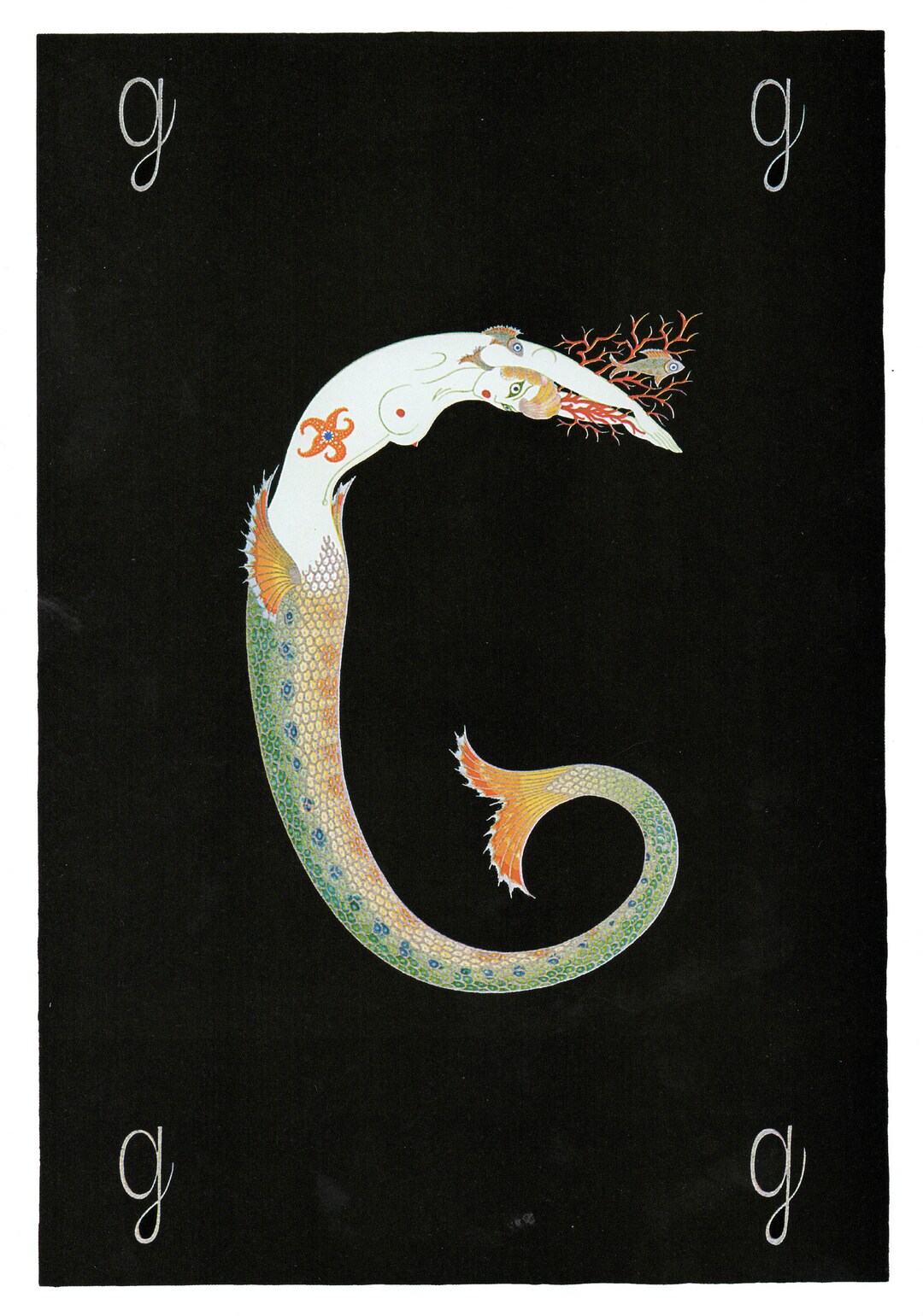 ERTE Graphics Print 'the Alphabet' Letters G and H Double Sided ...